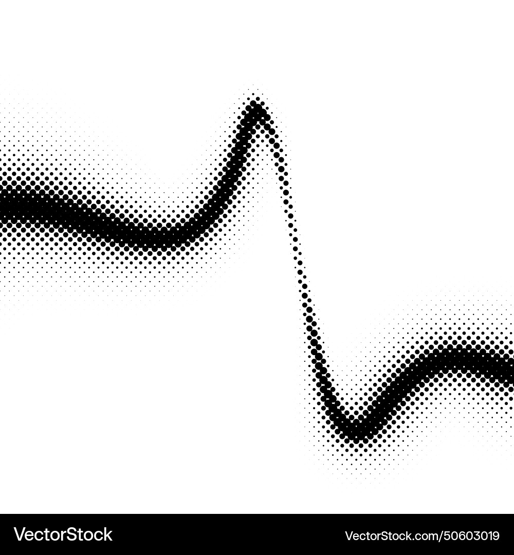 Halftone soundwave design Royalty Free Vector Image