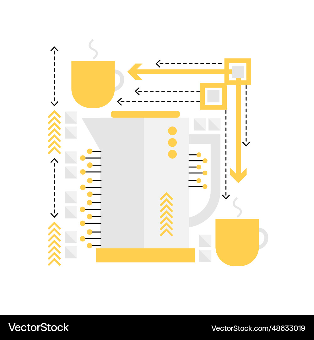 Kitchen electric kettle Royalty Free Vector Image