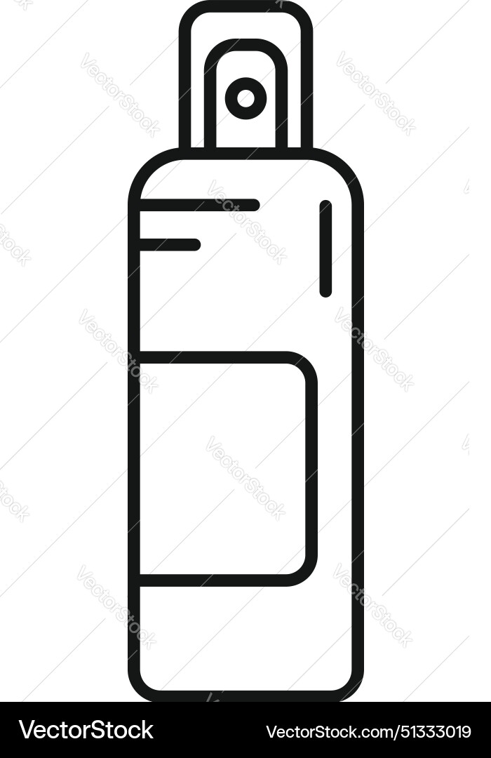 Line art of a spray can Royalty Free Vector Image