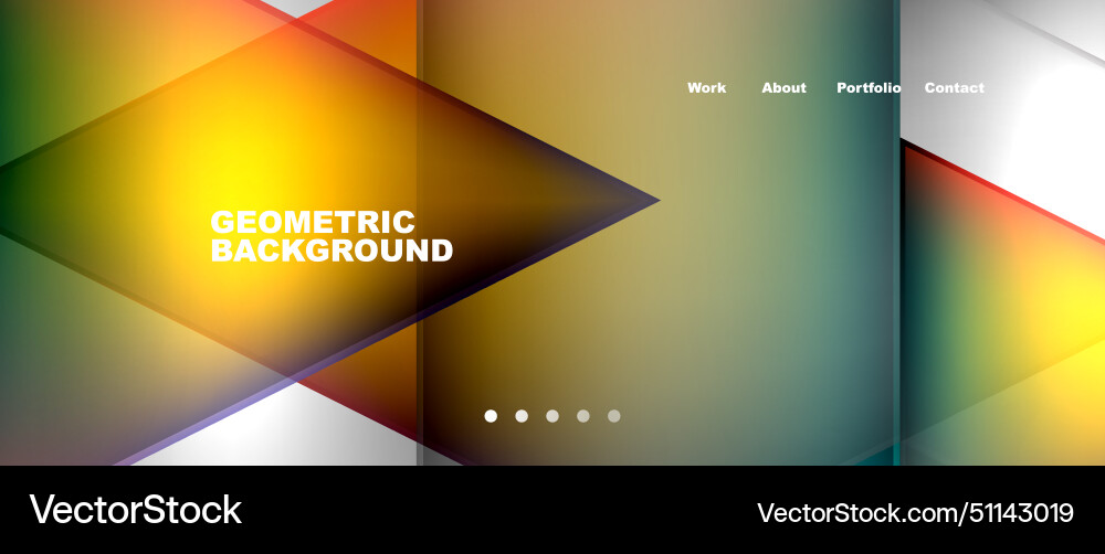 Metal triangles with colorful bright triangles Vector Image