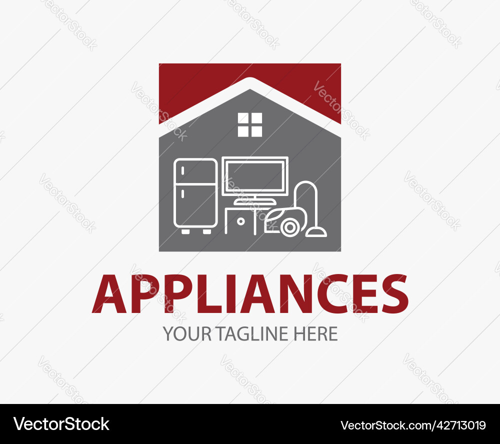 Modern minimalist home appliance store logo Vector Image