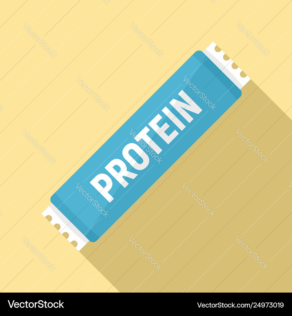 Protein bar icon flat style Royalty Free Vector Image