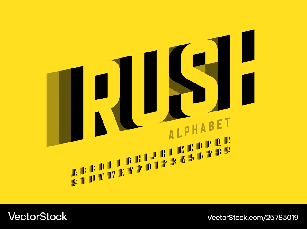 Speed style font design Royalty Free Vector Image