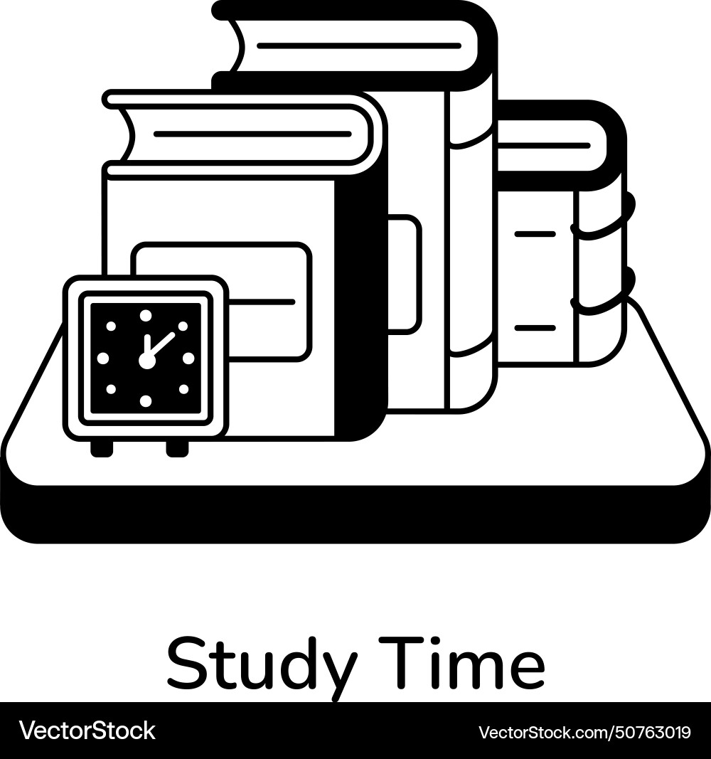 Study time Royalty Free Vector Image - VectorStock