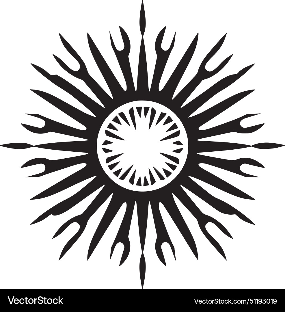 Sun - minimalist and simple silhouette Royalty Free Vector
