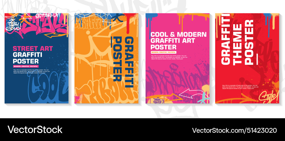 Graffiti poster Royalty Free Vector Image - VectorStock