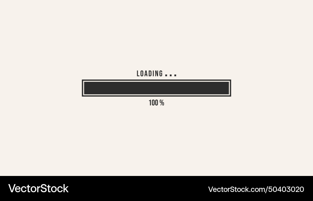Loading progress logo design art Royalty Free Vector Image