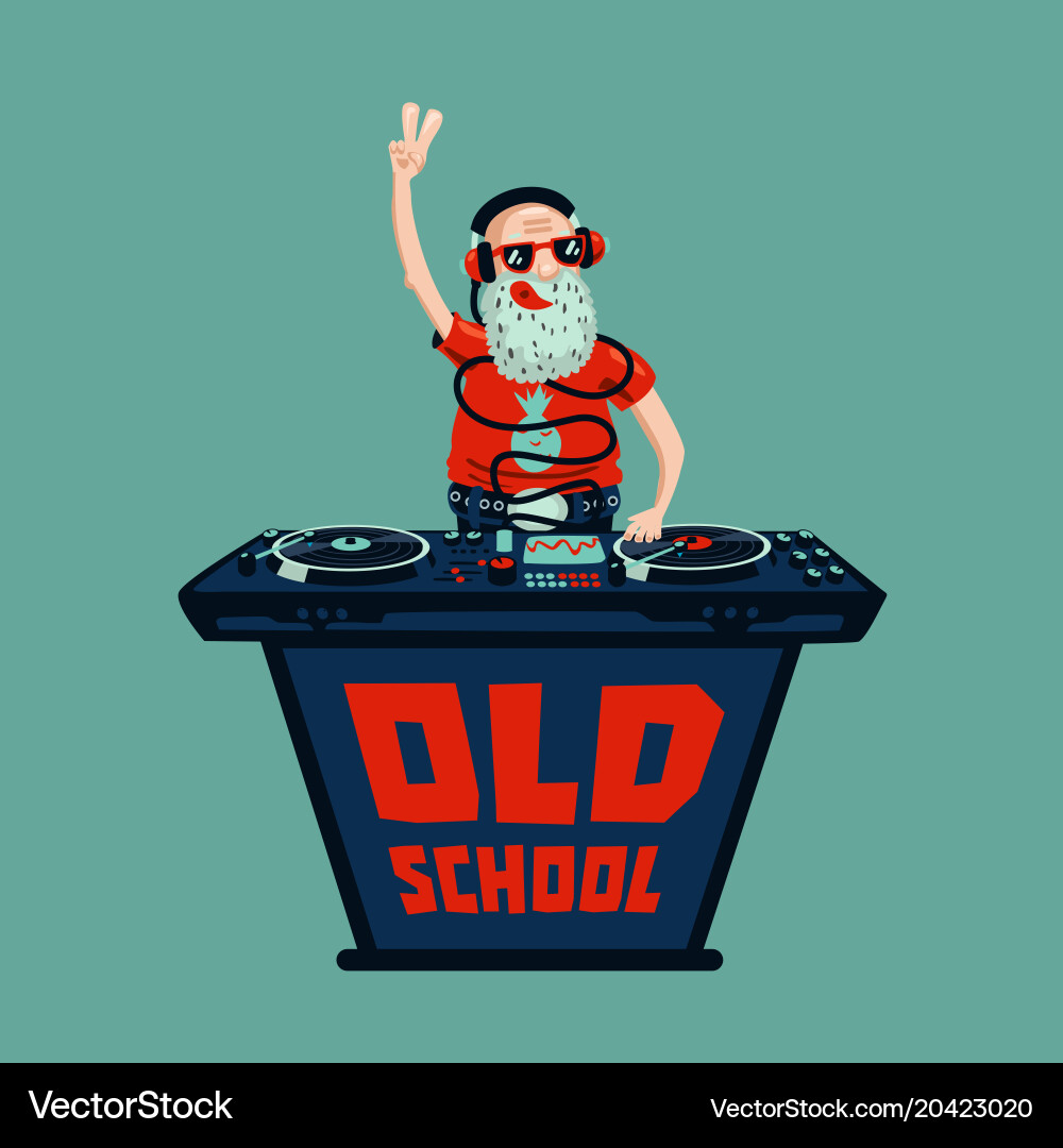 Retro DJ Party - Vinyl Record Royalty Free Vector Image