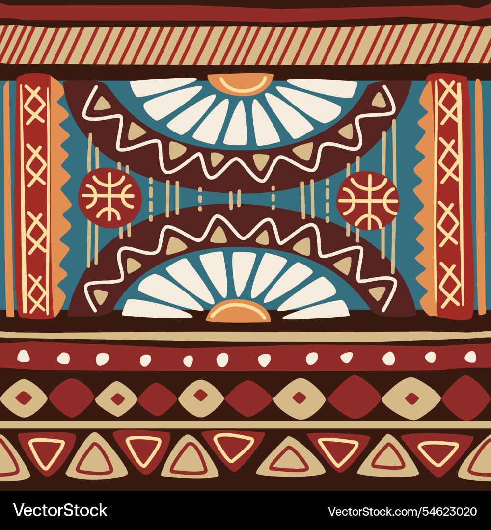 Seamless pattern tribal texture ethnic background Vector Image