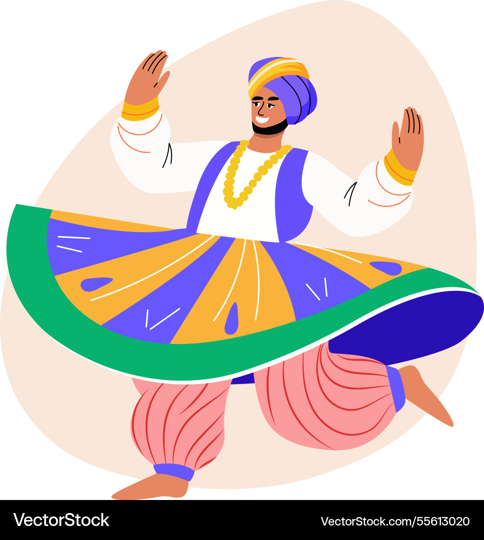 Sikh dance Royalty Free Vector Image - VectorStock