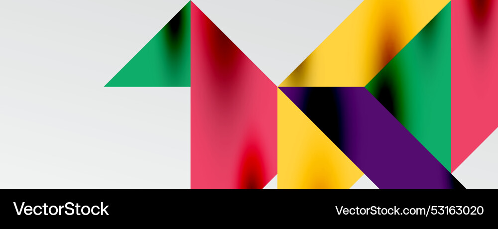 Tech minimal overlapping triangle shapes elements Vector Image