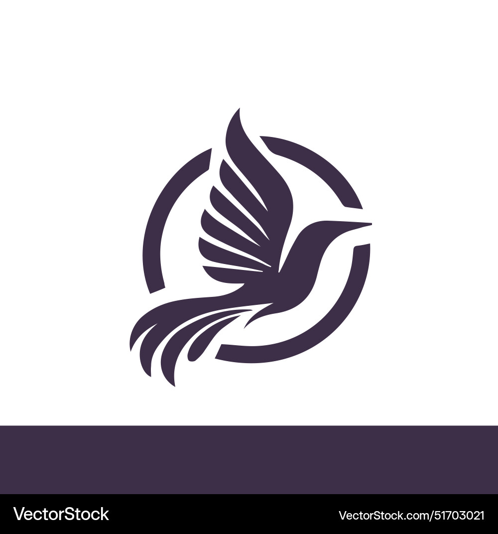 Bird floral logo Royalty Free Vector Image - VectorStock