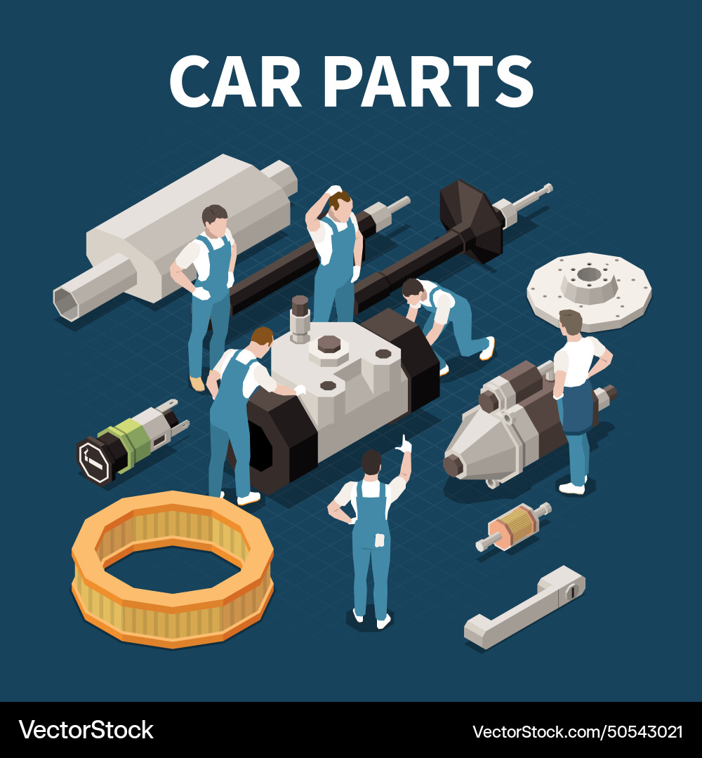 Car parts concept Royalty Free Vector Image - VectorStock