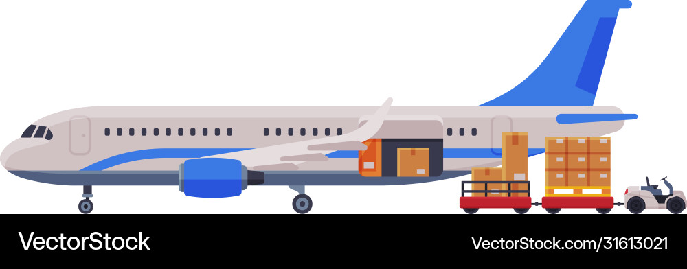 Cargo Airplane Freight Transport Royalty Free Vector Image