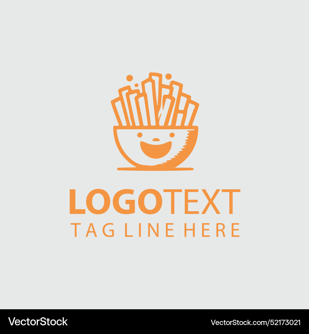 French fries logo Royalty Free Vector Image - VectorStock