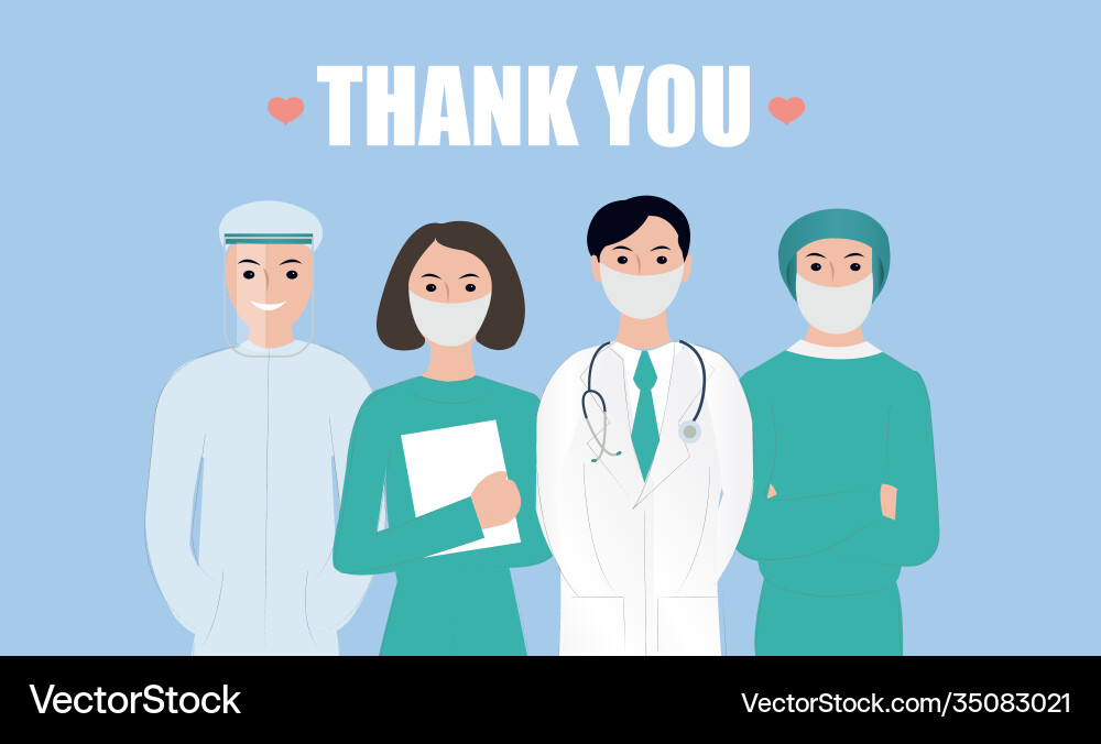 Healthcare Workers Appreciation Card Royalty Free Vector