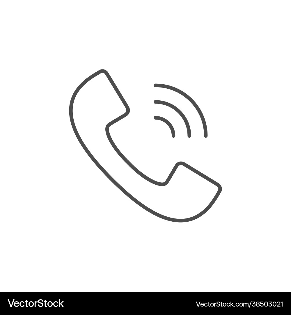 Phone Call Outline Icon Royalty Free Vector Image