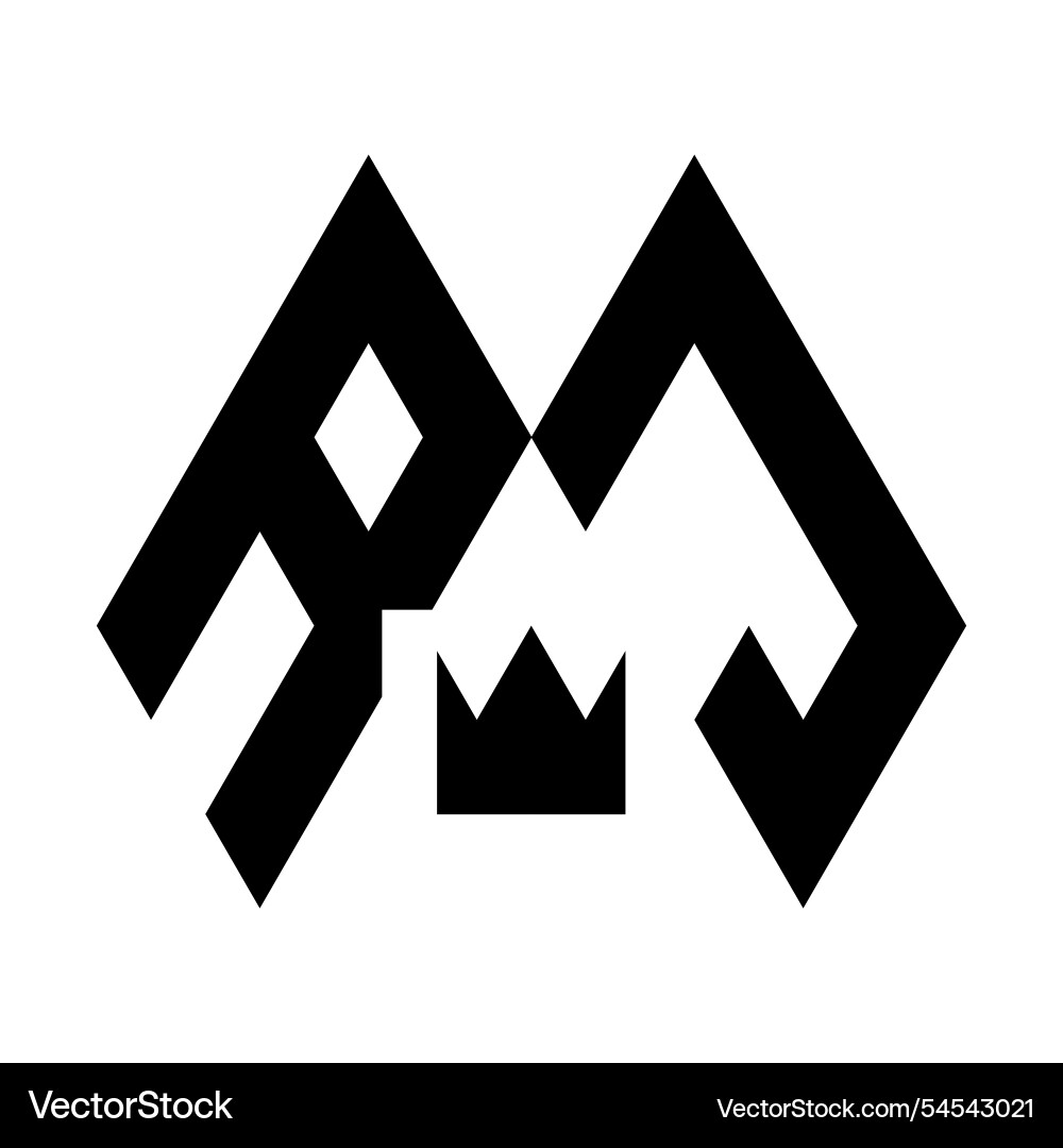 Stylish rj letter logo with clean minimalist Vector Image