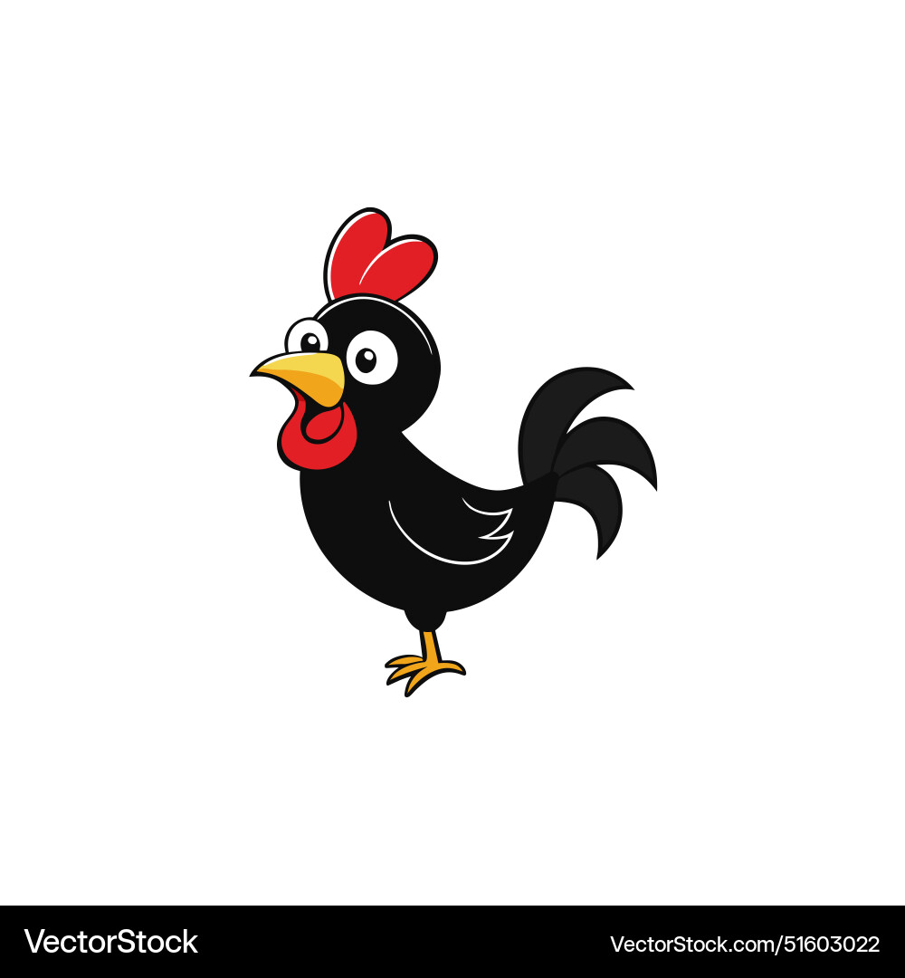 Ayam cemani chicken speaks icon Royalty Free Vector Image