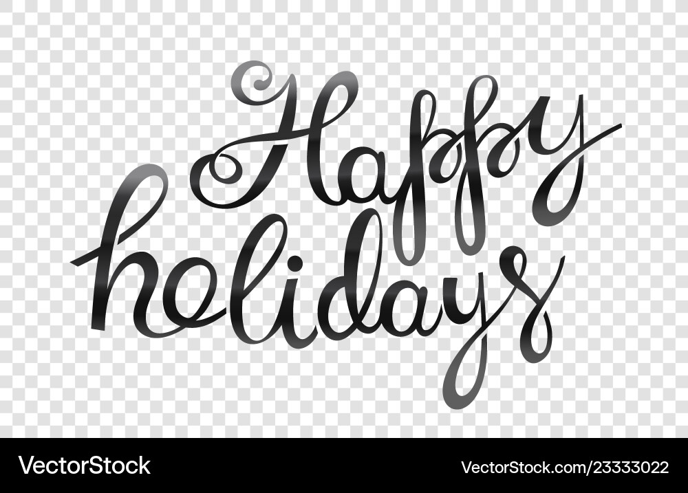 Happy holidays logo isolated on transparent Vector Image
