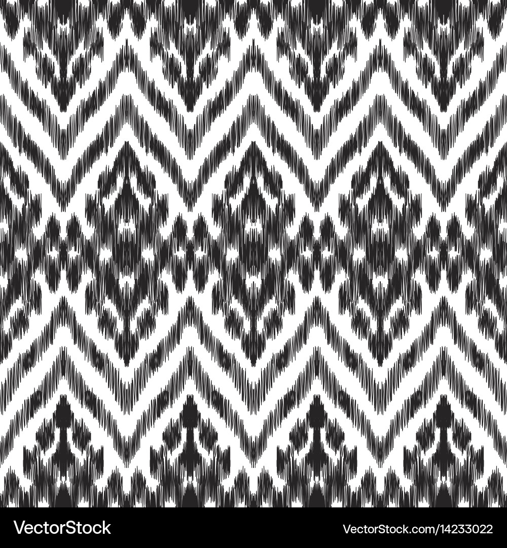 Ikat seamless pattern Royalty Free Vector Image