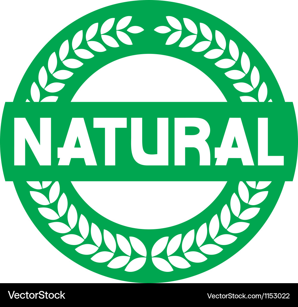 Natural label Royalty Free Vector Image - VectorStock