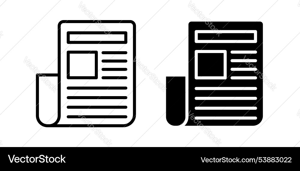 News icon set Royalty Free Vector Image - VectorStock