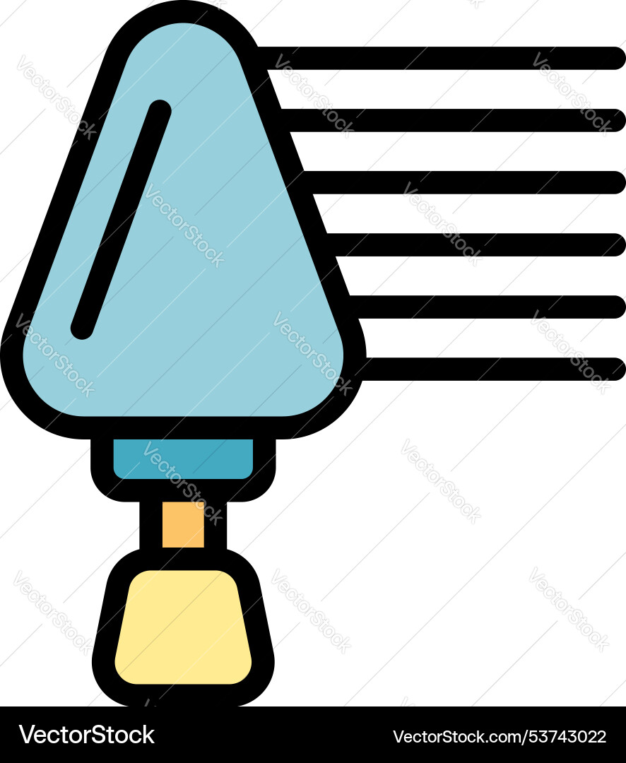 Trowel spreading mortar or concrete leaving lines Vector Image