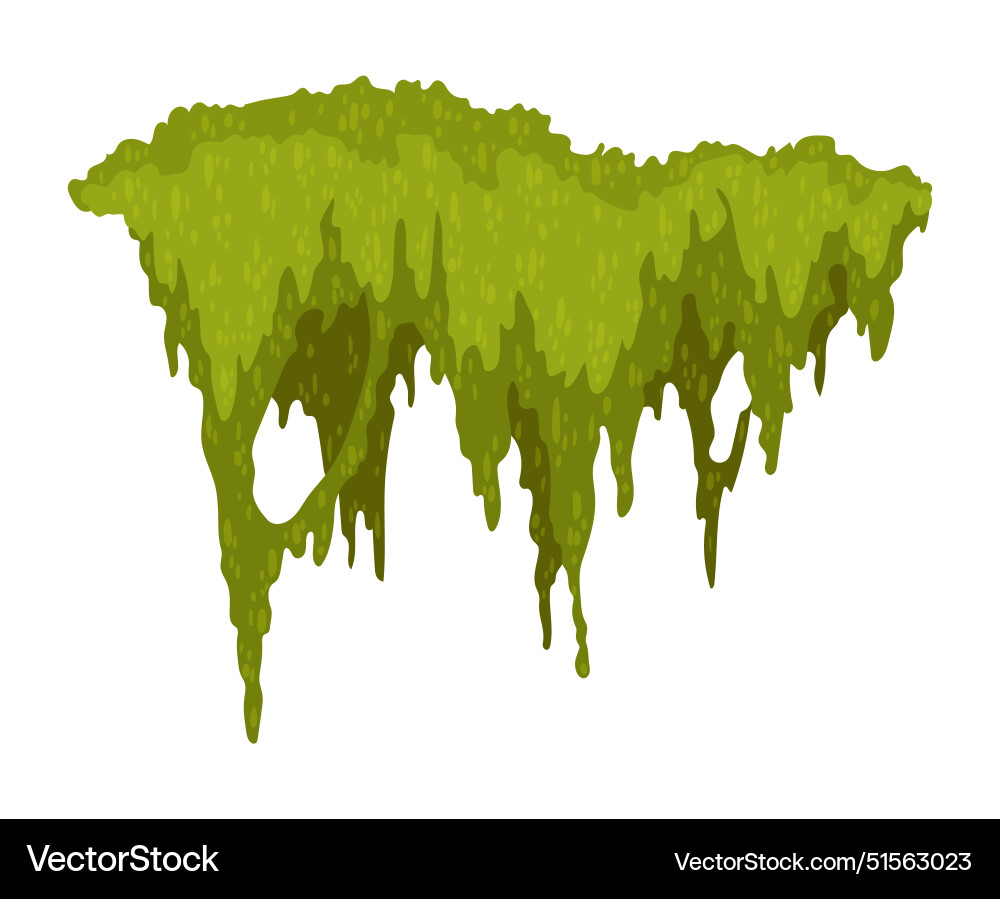 Cartoon jungle moss shape green swamp Royalty Free Vector