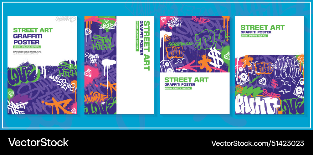 Graffiti poster Royalty Free Vector Image - VectorStock