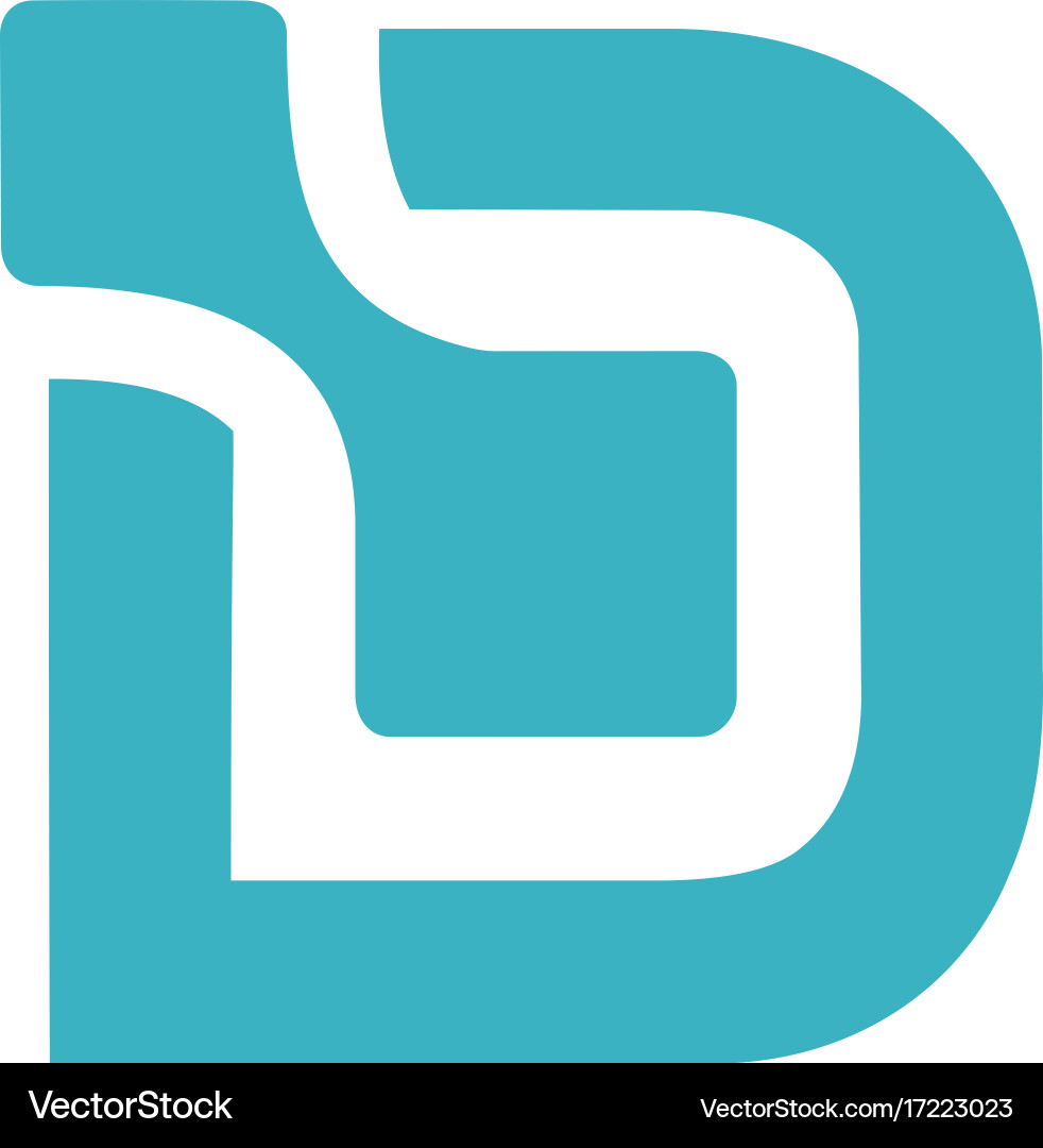 Letter d logo data design icon temp Royalty Free Vector
