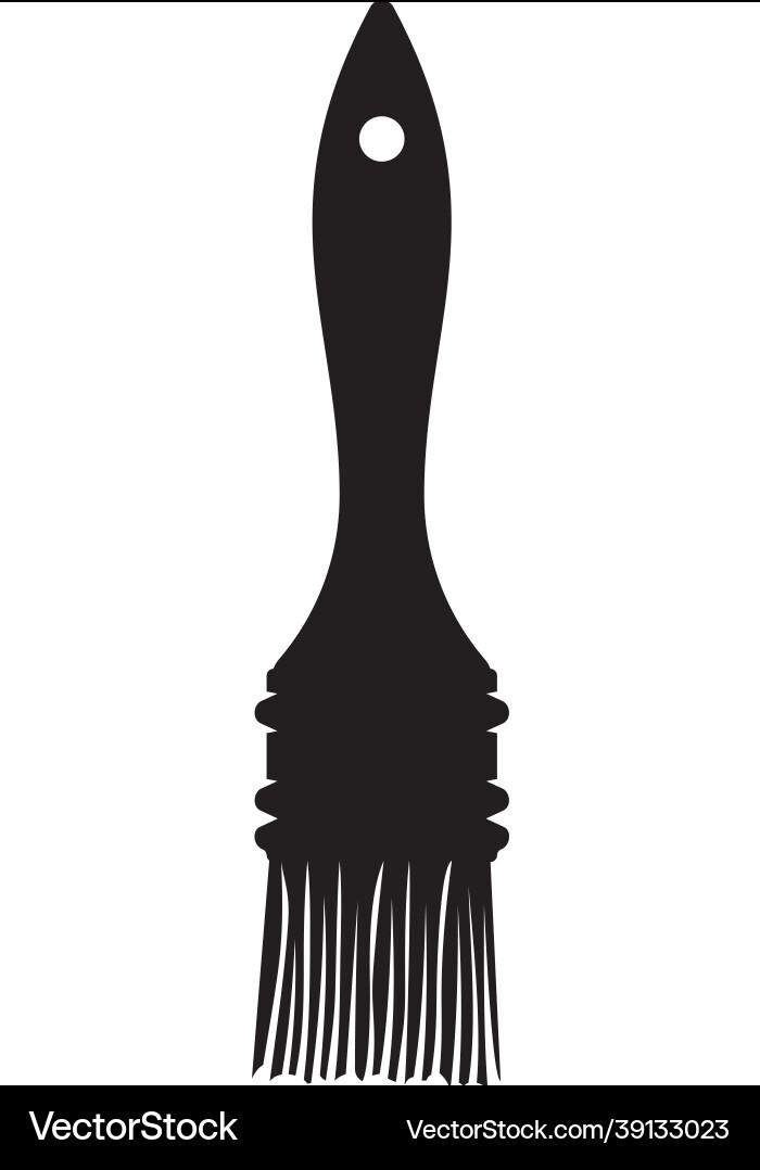 Paint brush silhouette Royalty Free Vector Image