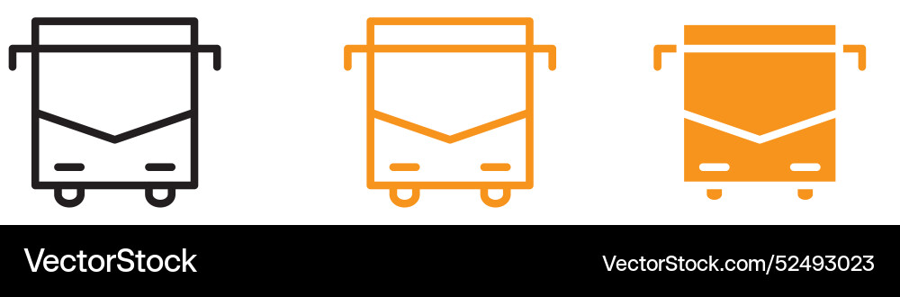 Public bus icon for transportation services Vector Image