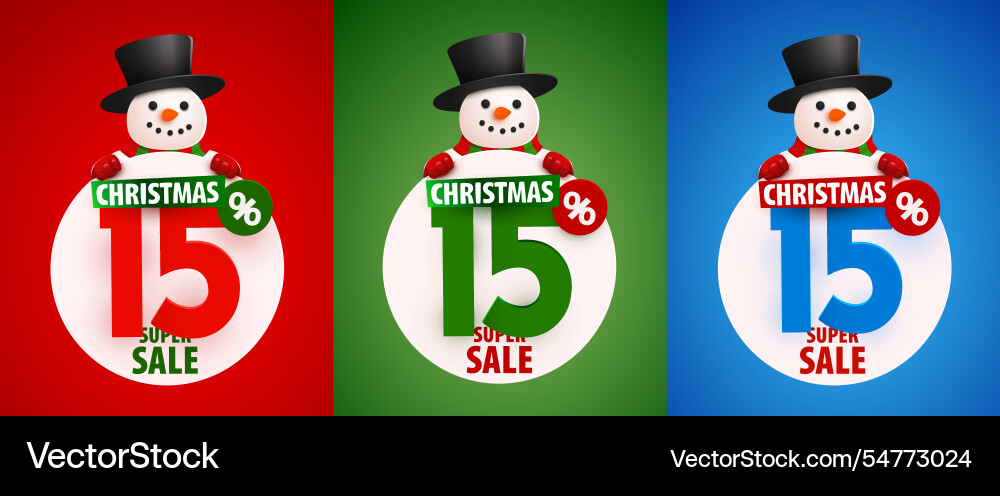 15 percent off discount creative composition Vector Image