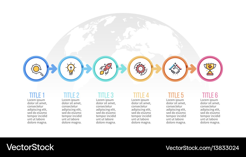 Business Infografiken Präsentation Dia-Chart Vektorbild