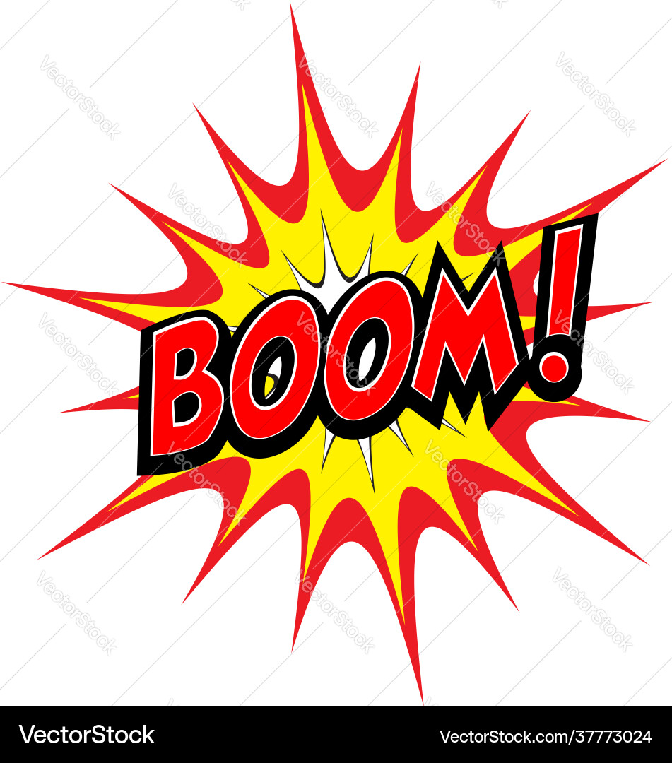 Cartoon Comic Explosion Blast Royalty Free Vector Image