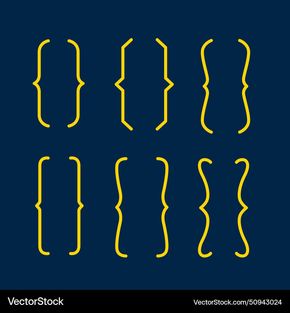 Collection of quotation bracket frame background Vector Image