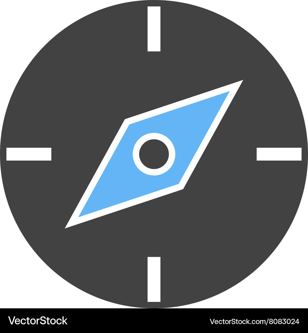 Compass pointing east Royalty Free Vector Image