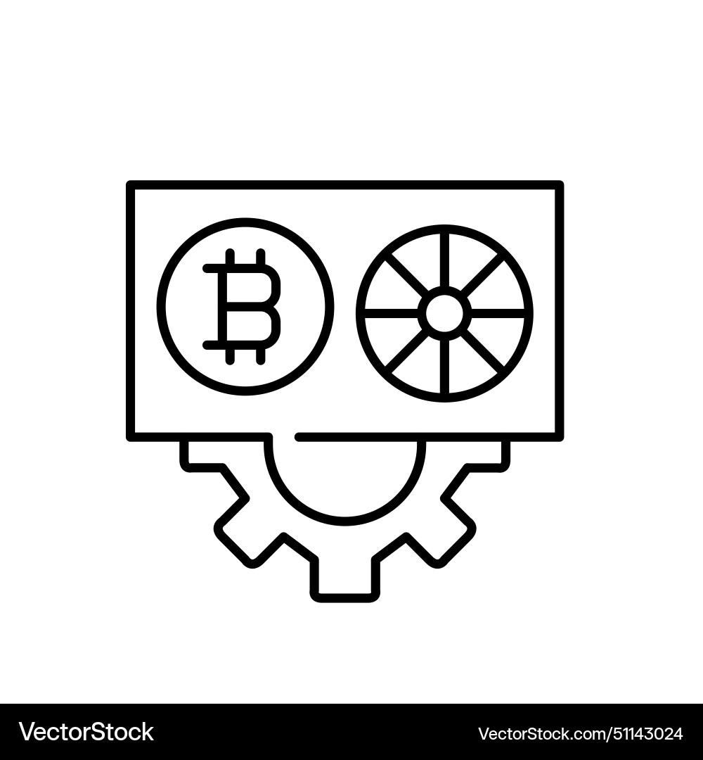 Cryptocurrency mining rig essential hardware Vector Image Cryptocurrency mining rig essential hardware Vector Image