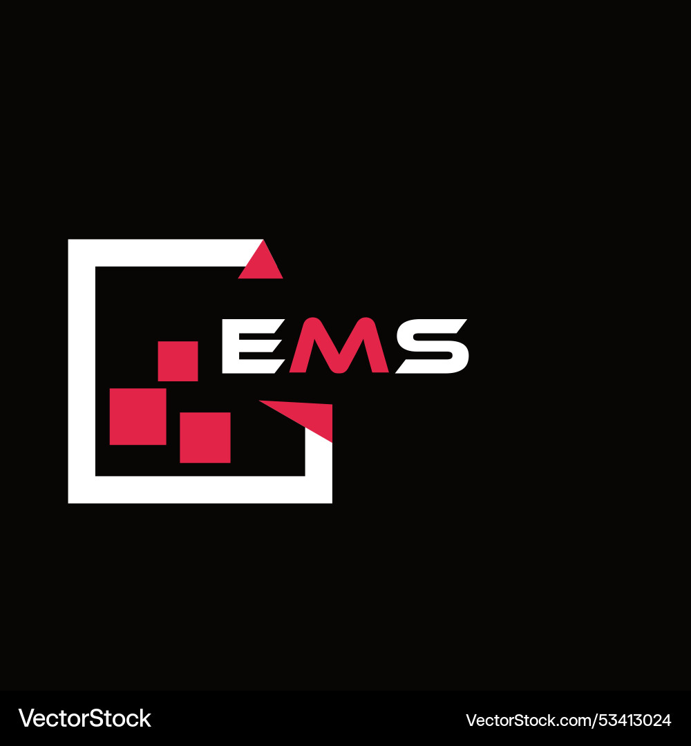 Ems creative minimalist letter logo unique Vector Image