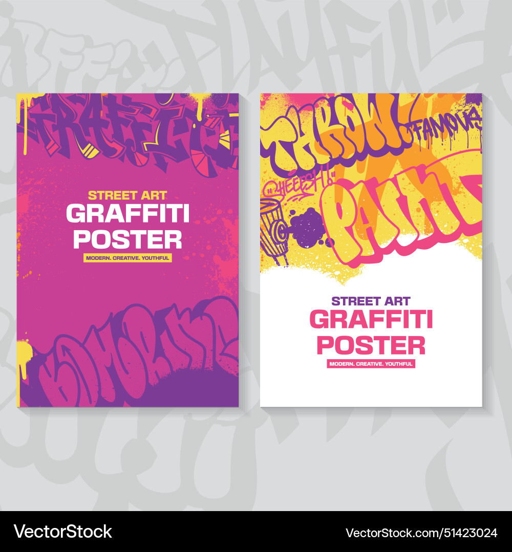 Graffiti poster Royalty Free Vector Image - VectorStock