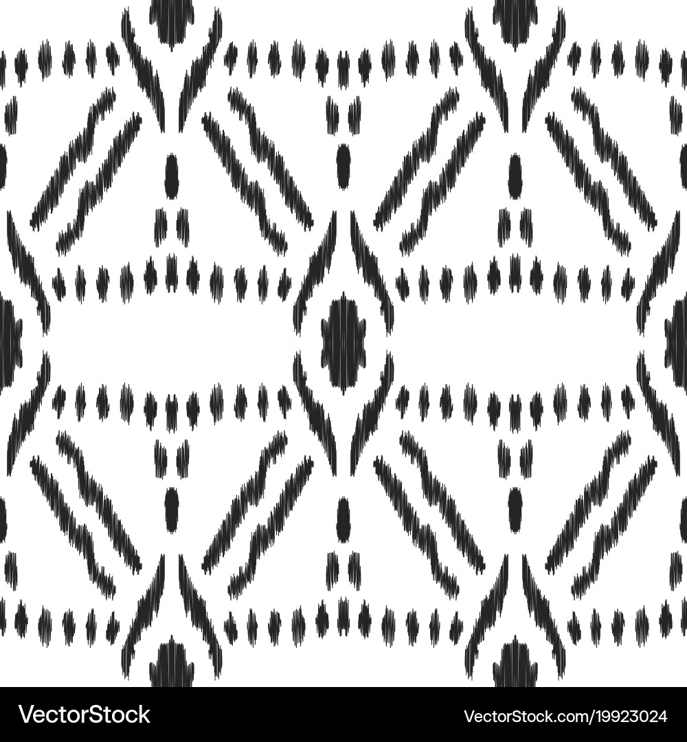Ikat seamless pattern wallpaper background Vector Image