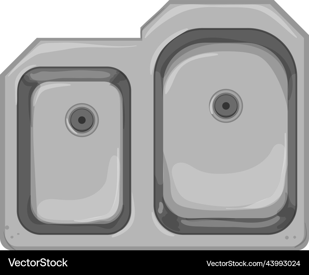 Interior metal sink cartoon Royalty Free Vector Image