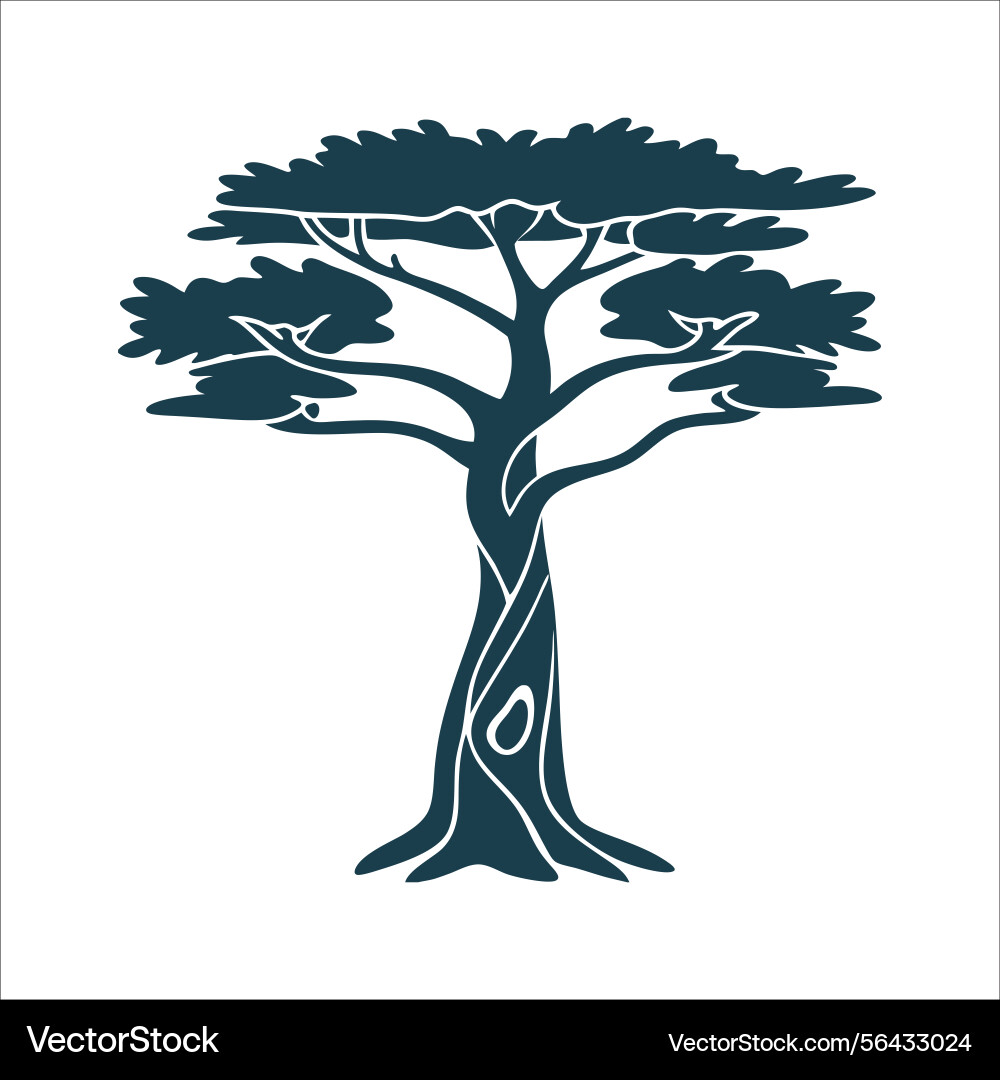 Stylized cypress tree Royalty Free Vector Image