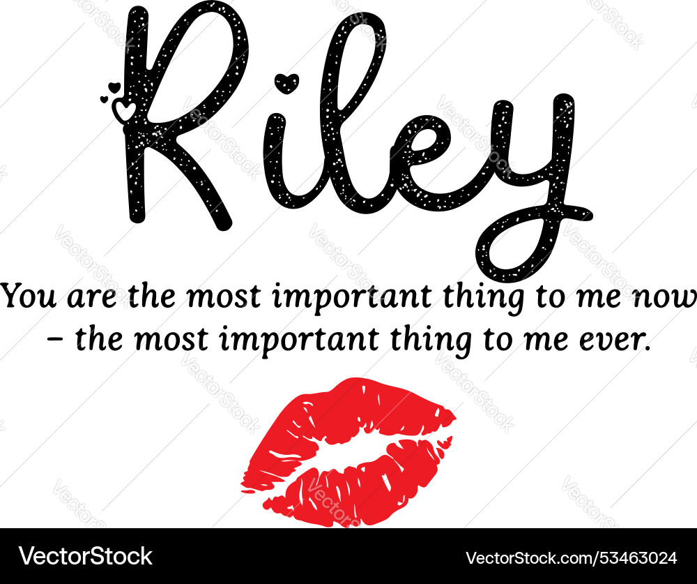 Willow name with lip Royalty Free Vector Image