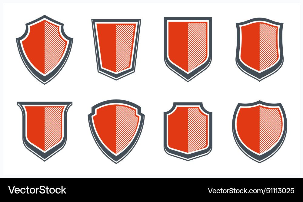 Classical shields collection design elements Vector Image