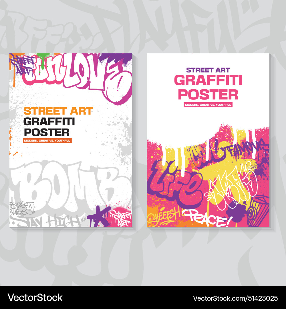 Graffiti poster Royalty Free Vector Image - VectorStock