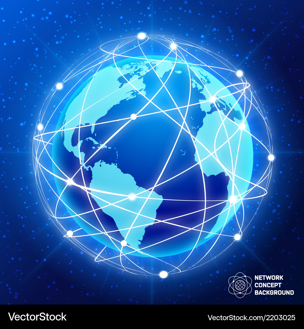 Network globe concept Royalty Free Vector Image