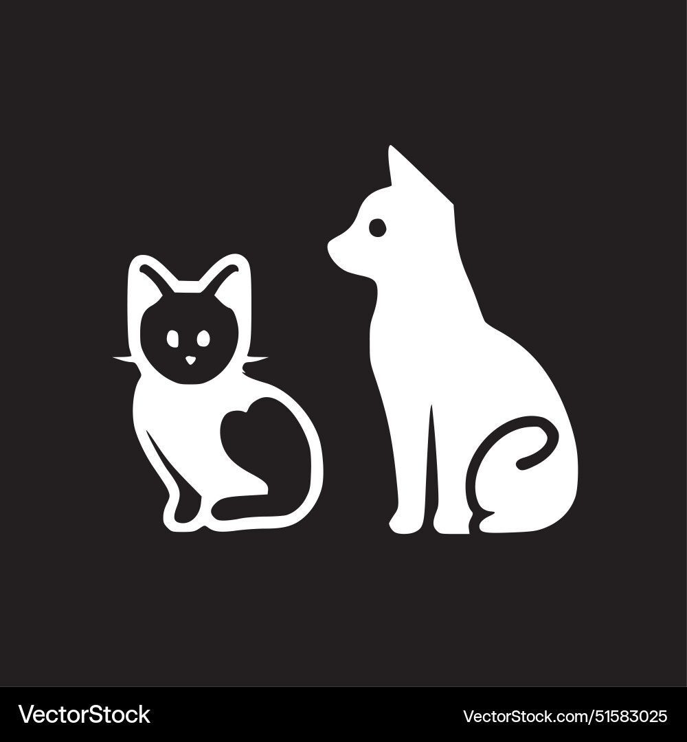 Pets - black and white isolated icon Royalty Free Vector