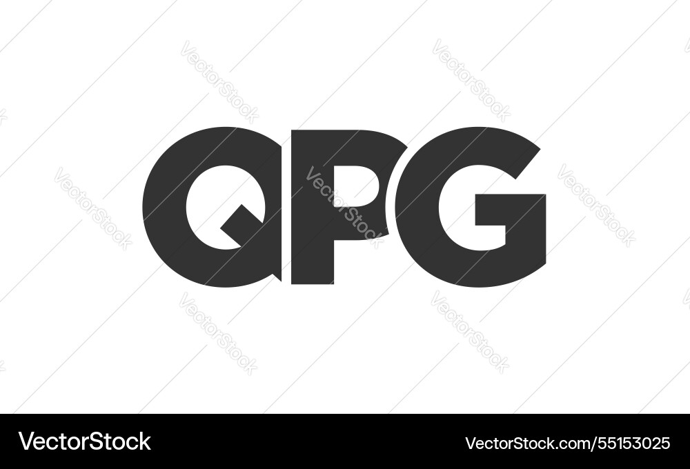 Qpg Logo Design Vorlage mit stark und modern Vektorbild